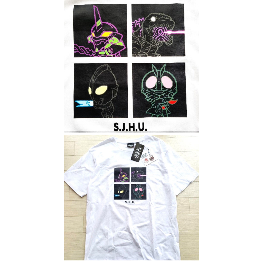 2022年 庵野秀明展場限定 SJHU 新日本英雄宇宙 T恤 短T 正宗哥吉拉 2016 奧特曼 假面騎士 初號機 | 蝦皮購物
