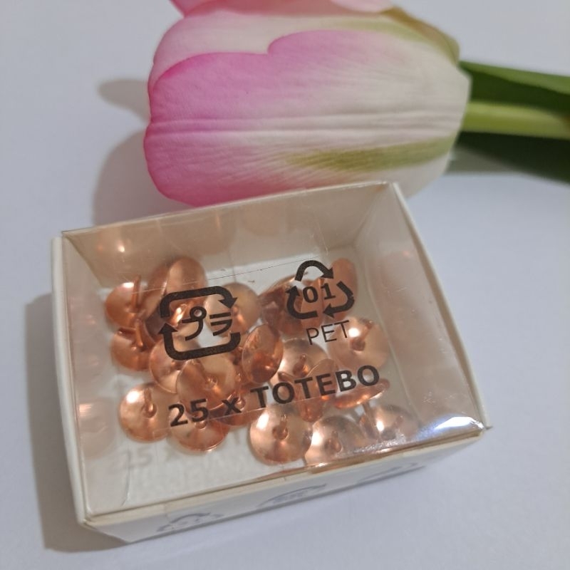 3FF034 IKEA TOTEBO 圖釘 類似玫瑰金 25入 全新 | 蝦皮購物