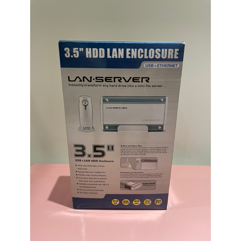 LAN-SERVER 3.5”HDD LAN Enclosure 3.5吋網路硬碟外接盒 可遠端網路連線 | 蝦皮購物