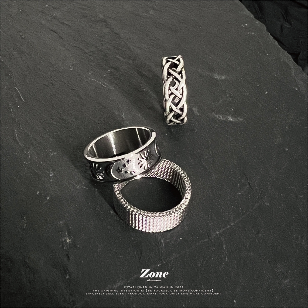 Zone ACC |『現貨免運』日月星辰 矩陣 套組 戒指 低調 日系 / 男生戒指 女生戒指 / Z164 | 蝦皮購物