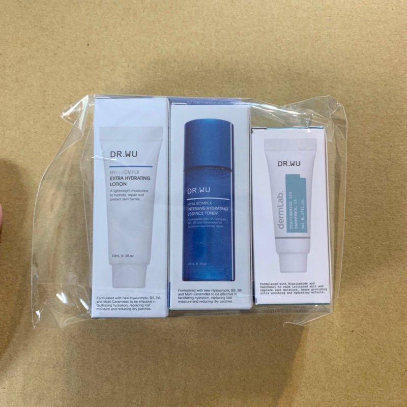 ⚠️現貨 DR.WU 10%菸鹼醯胺B5舒緩精華5ml+玻尿酸保濕精華化妝水20ml+玻尿酸保濕精華乳10ml 一組 | 蝦皮購物