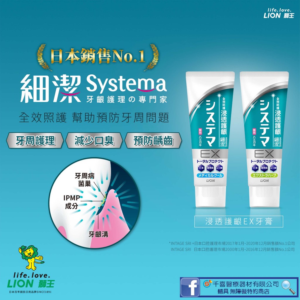 LION細潔浸透護齦EX牙膏130g (草本溫和/清涼薄荷) 消除口臭、牙周護理、預防蛀牙 | 蝦皮購物