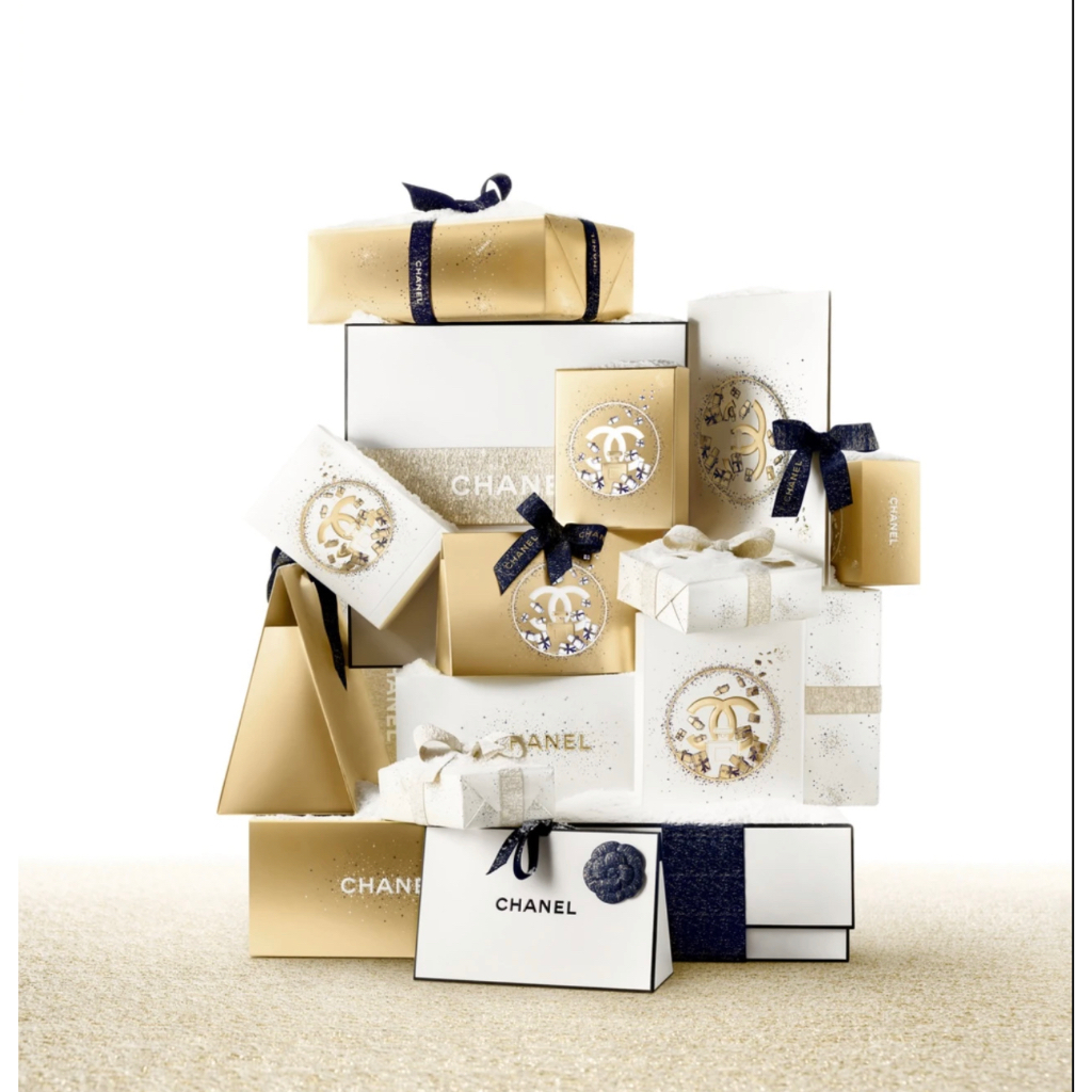 香奈兒美妝聖誕限定包裝2023三角包裝袋/明信片/香水禮物盒/緞帶/生日/禮物包裝 | 蝦皮購物