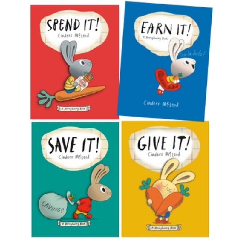 Money Bunny Book Set 4冊合售小兔子學理財英文版 | 蝦皮購物