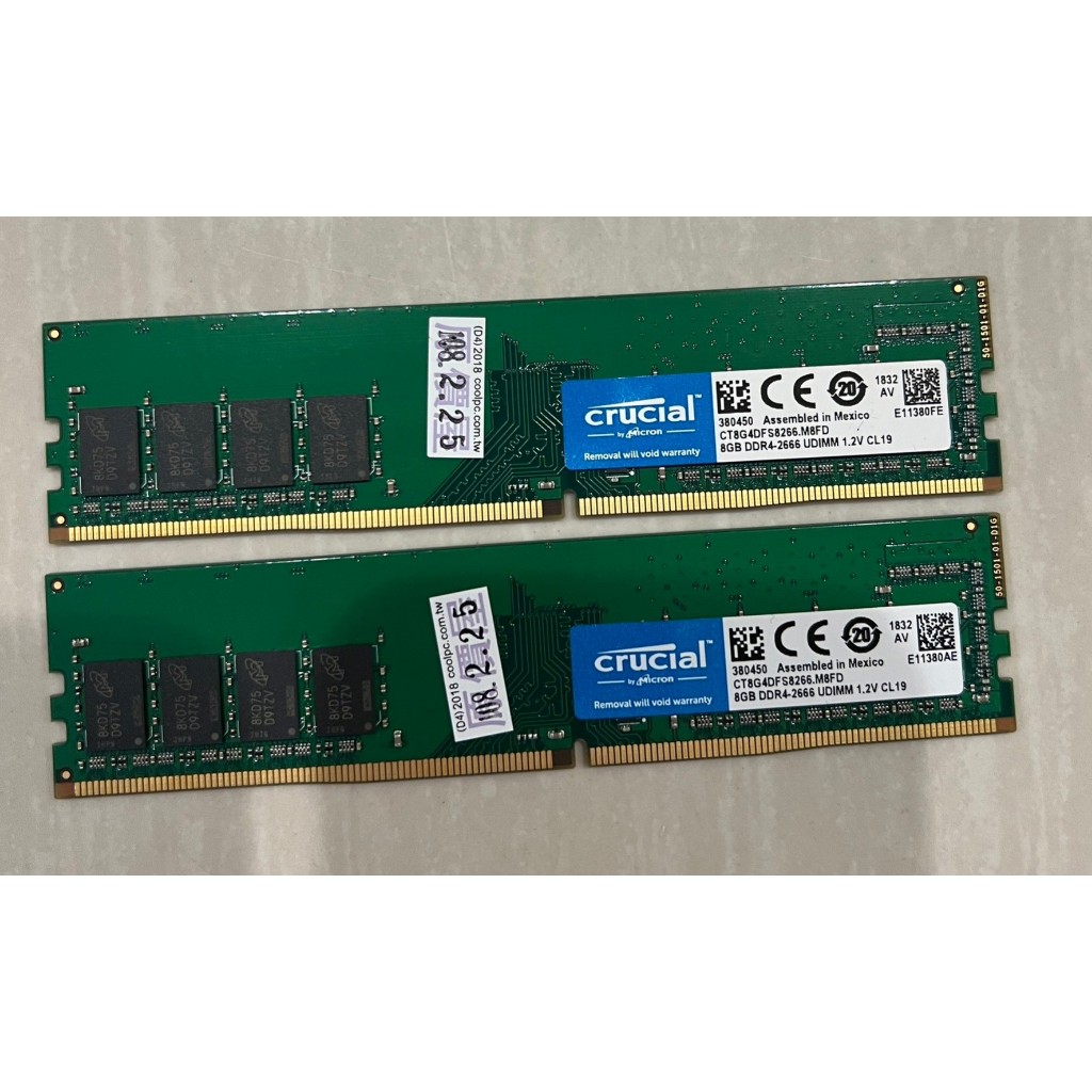 美光 Micron Crucial DDR4 8G*2（雙通道） 桌上型記憶體 原廠終身保固 | 蝦皮購物