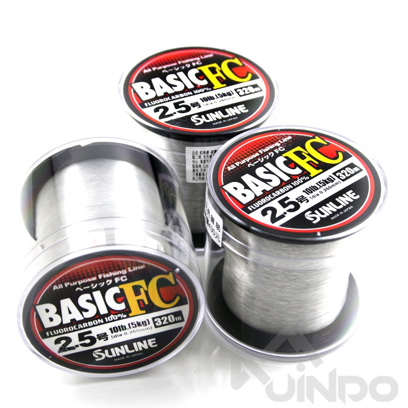 Sunline Basic FC 320米 日本製 碳纖線 卡夢 下野正希 前導線 根魚 捲仔 磯釣 池釣 釣魚線 漁線 | 蝦皮購物