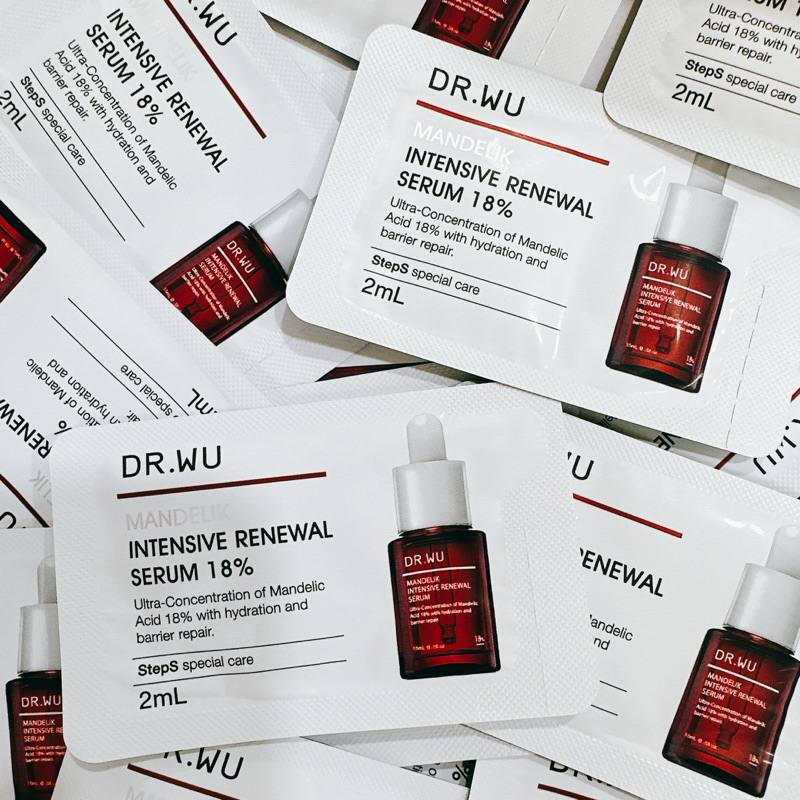 「全新」#試用包 #體驗包 DR.WU 杏仁酸亮白煥膚精華18% 2ml | 蝦皮購物