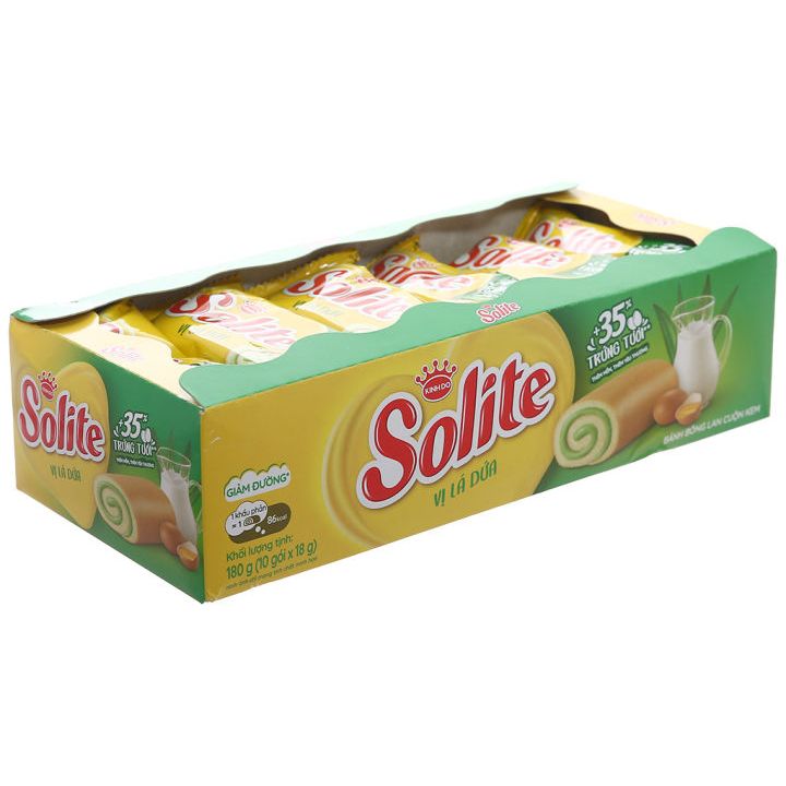 越南捲心蛋糕SOLITE Bánh Bông Lan Cuộn Kem 越南餅乾 越南零食 360G/20入*18g | 蝦皮購物