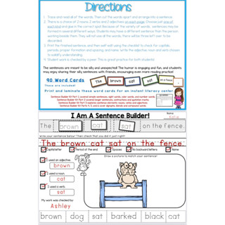 Sentence building kit 3 （電子檔）句子架構練習 英文 學習單 文法練習 英語啟蒙 幼兒英文 寫作 | 蝦皮購物