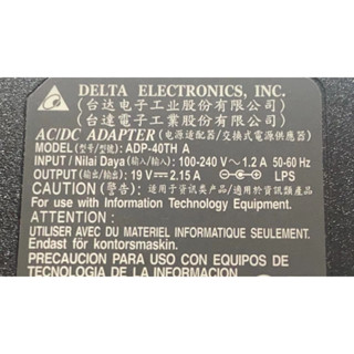 二手商品 DELTA 台達原廠 19V 2.15A 40W 電源供應器/變壓器 ADP-40TH A | 蝦皮購物