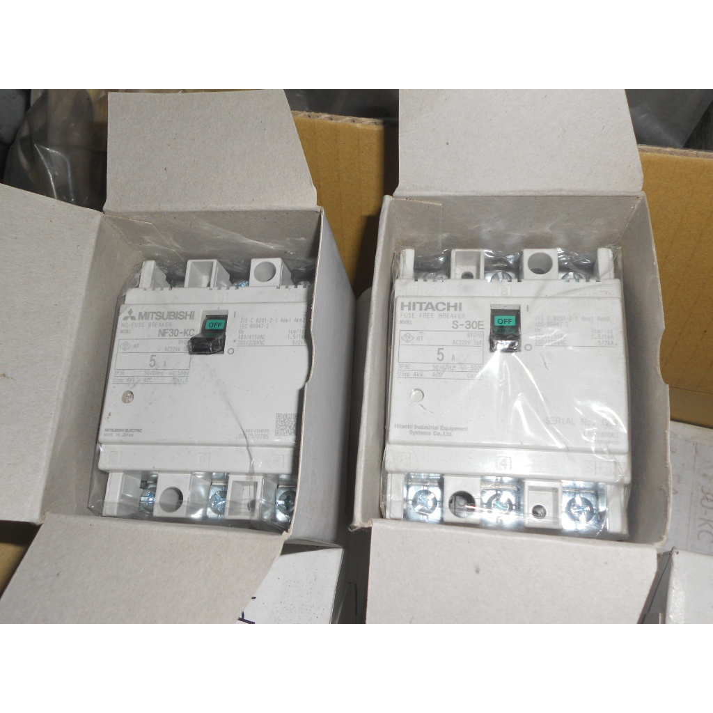 日本 三菱 NFB 日立 無熔絲開關BH 馬達型 NF50-KC 3P 4A-50A 軌道 螺絲 匯流排 (D2) | 蝦皮購物