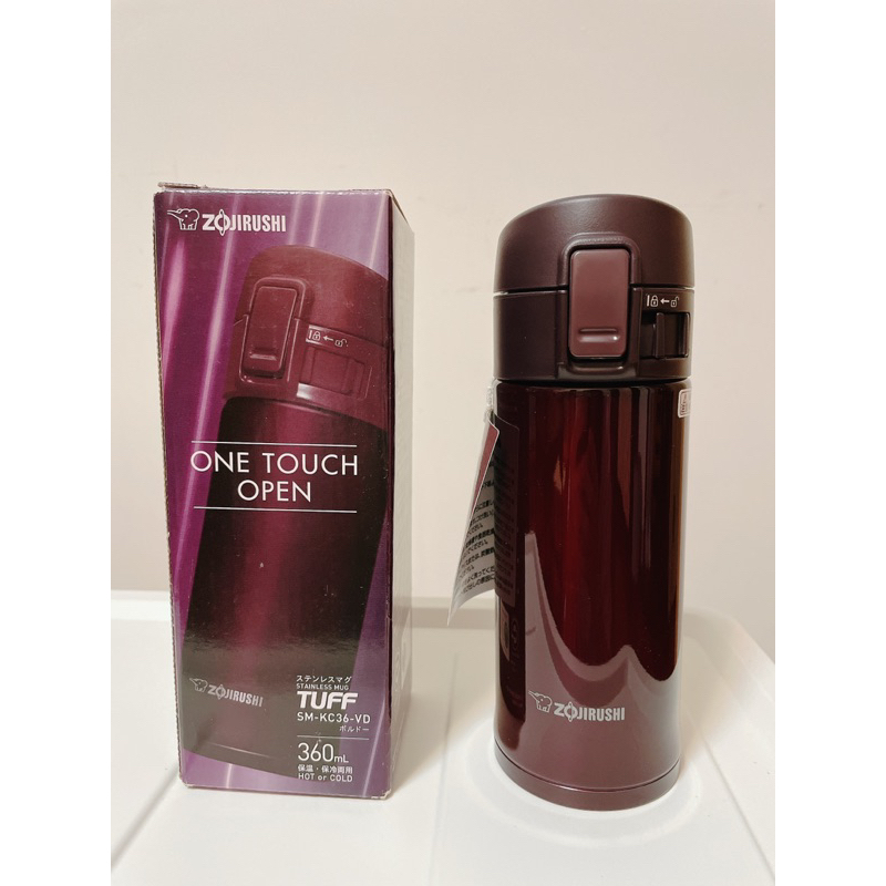 象印 不鏽鋼 真空 保溫杯 保溫瓶 酒紅色 SM-KC36-VD 360ml | 蝦皮購物