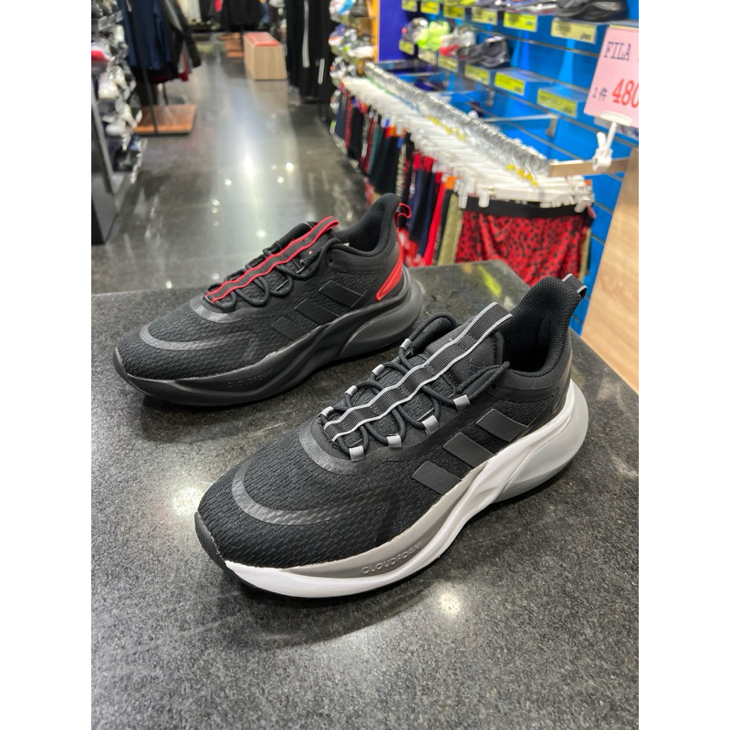 ADIDAS ALPHABOUNCE + 男款 正常楦 慢跑鞋 HP6144 黑灰 ID8624 黑紅 | 蝦皮購物
