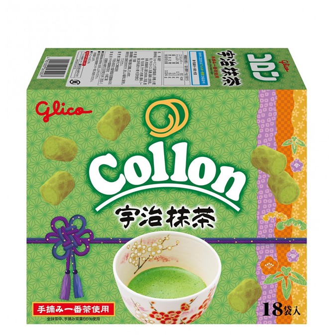 +爆買日本+ Glico collon 固力果 抹茶奶油捲心餅 18袋入 抹茶奶油餅乾 捲心餅乾 日本必買 日本進口 | 蝦皮購物