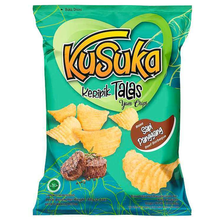 Kusuka Keripik Talas Rasa Sapi Panggang BBQ 68G | 蝦皮購物