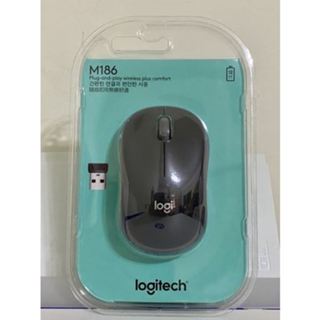 羅技 無線滑鼠 M186 灰 Logitech | 蝦皮購物
