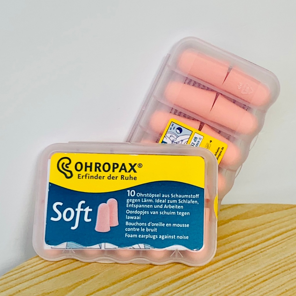 德國 OHROPAX soft 泡棉耳塞 隔音耳塞 降噪耳塞 耳塞 (一盒10入) 消音 抗噪 舒適 德國代購 | 蝦皮購物