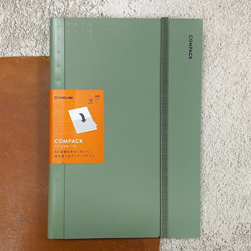 百色美術 日本 KING JIM 精選色 Compack 可對摺資料夾 A4 10頁 | 蝦皮購物