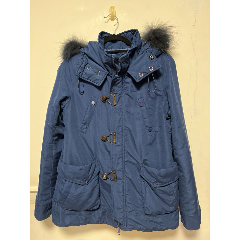 SLY藍色真毛N3B連帽外套 | 蝦皮購物
