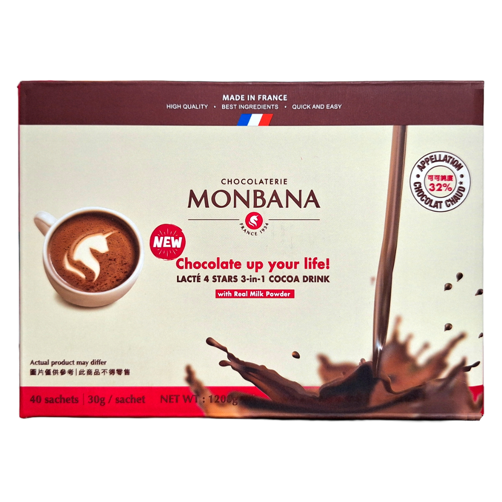 【Costco好市多】法國 MONBANA 三合一極品可可 30g x 40包 大包裝 | 蝦皮購物