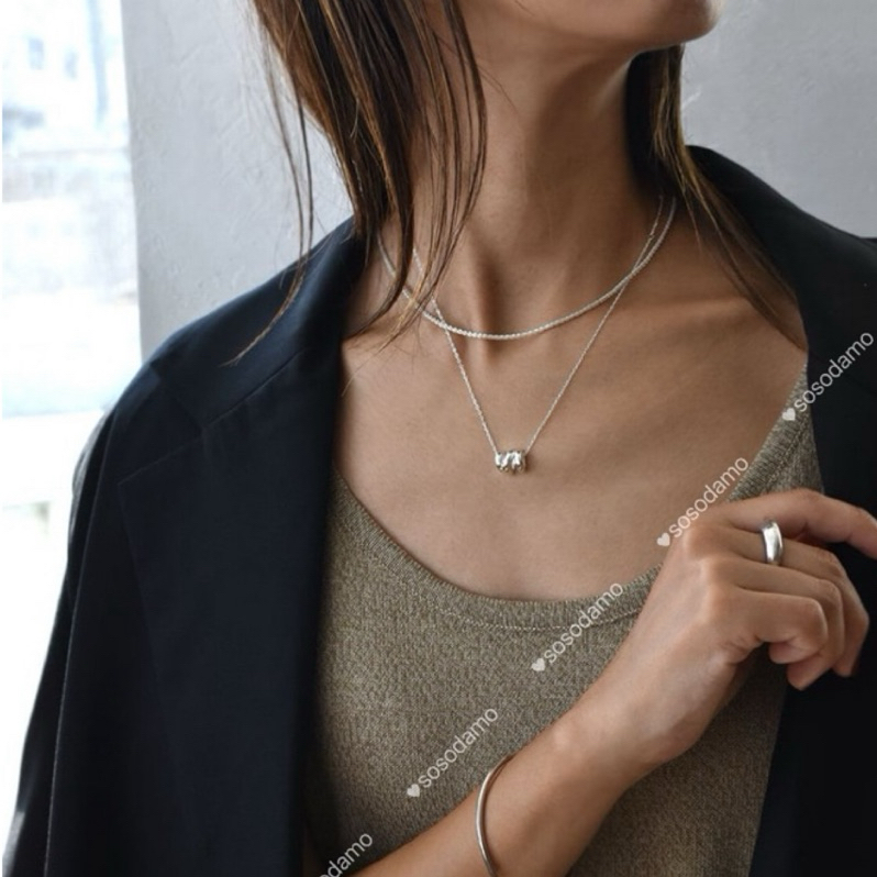 【24H出貨】出口日本 S925純銀 松本惠奈優雅冷淡風不規則線條項鍊 日牌飾品 配飾 銀飾 | 蝦皮購物