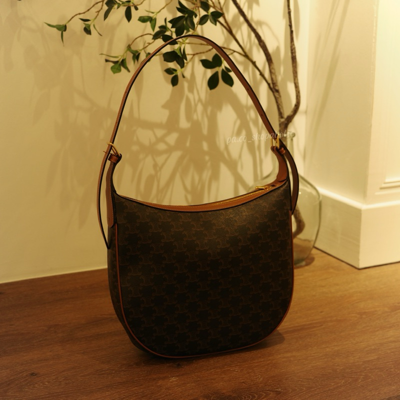 Celine Heloise Cuir Triomphe Bag Hobo老花肩背包 | 蝦皮購物