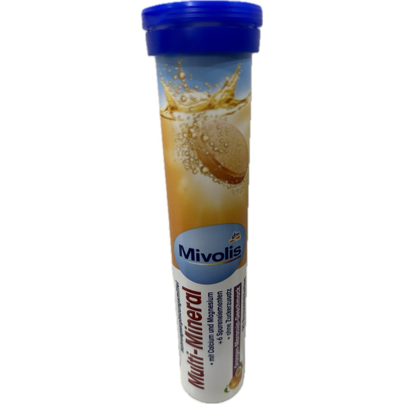 現貨最低價德國 DM mivolis 發泡錠20碇/期限2024/11 柳橙百香綜合維他命礦物質82克 | 蝦皮購物