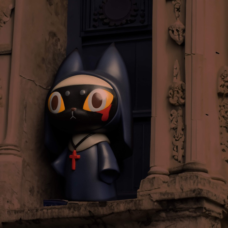 全新現貨 正版 UNBOX BAD MEAW 蝙蝠貓 鬼修女 復古版 | 蝦皮購物