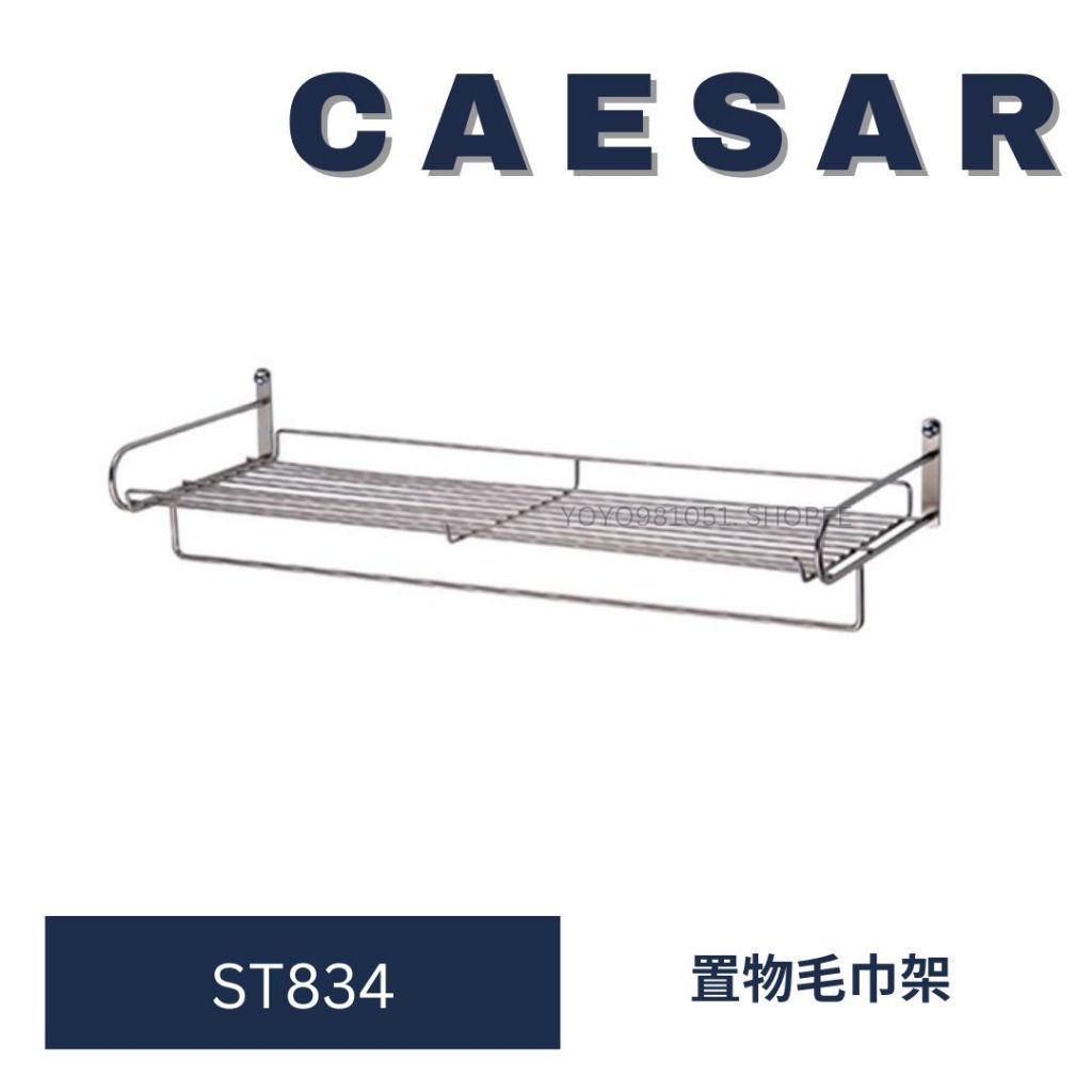 caesar 凱撒 ST834 置物架 置物毛巾架 毛巾架 浴室置物架 浴室毛巾架 不銹鋼 珍珠鎳 | 蝦皮購物