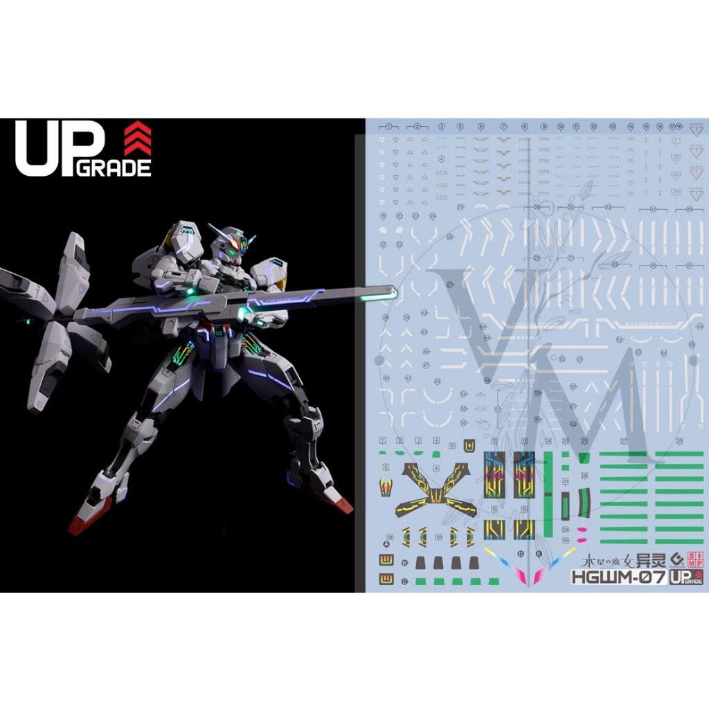 [VM模玩] 現貨 EVO水貼 HG 異靈鋼彈 螢光 高清晰 模型專用水貼 EHGM07 水星的魔女 新商品B | 蝦皮購物