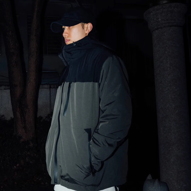 XCTRL.116 可拆式兩用穿拼接外套-黑綠 | 蝦皮購物