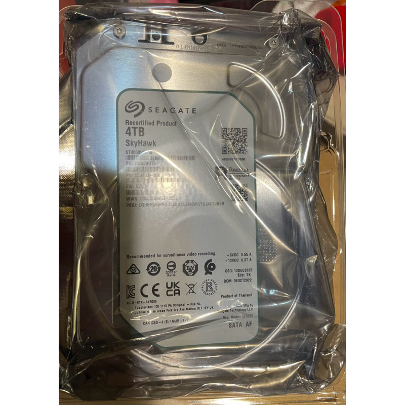 4TB /256MB SATA3 全新3.5 Seagate 監控硬碟 ST4000VX016 RMA 新品 靜電袋未拆 | 蝦皮購物