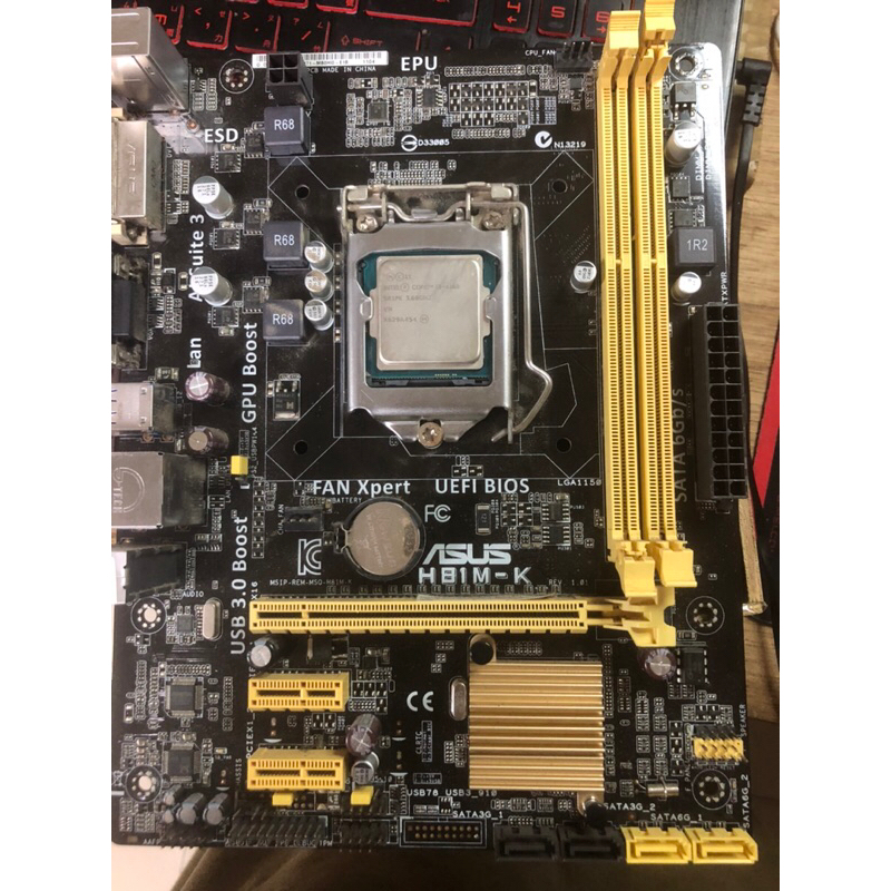 二手華碩ASUS H81M-K 含intel i3-4160 | 蝦皮購物
