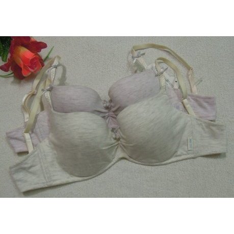 【奧黛莉】~吸汗棉質內衣【3265】~80A,80C~米白底灰,粉底灰 | 蝦皮購物