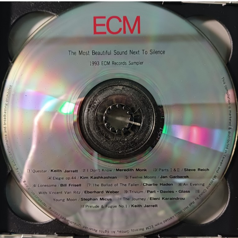 ECM / The Most Beautiful Sound Next to Silence CD 原版 二手 裸片 | 蝦皮購物