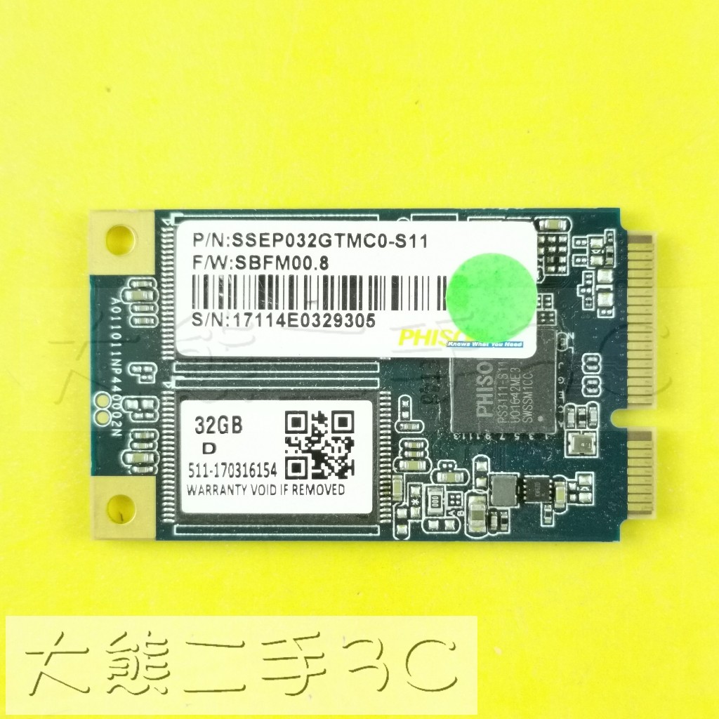 【大熊二手3C】SSD - mSATA - 32G 6Gbps | 蝦皮購物