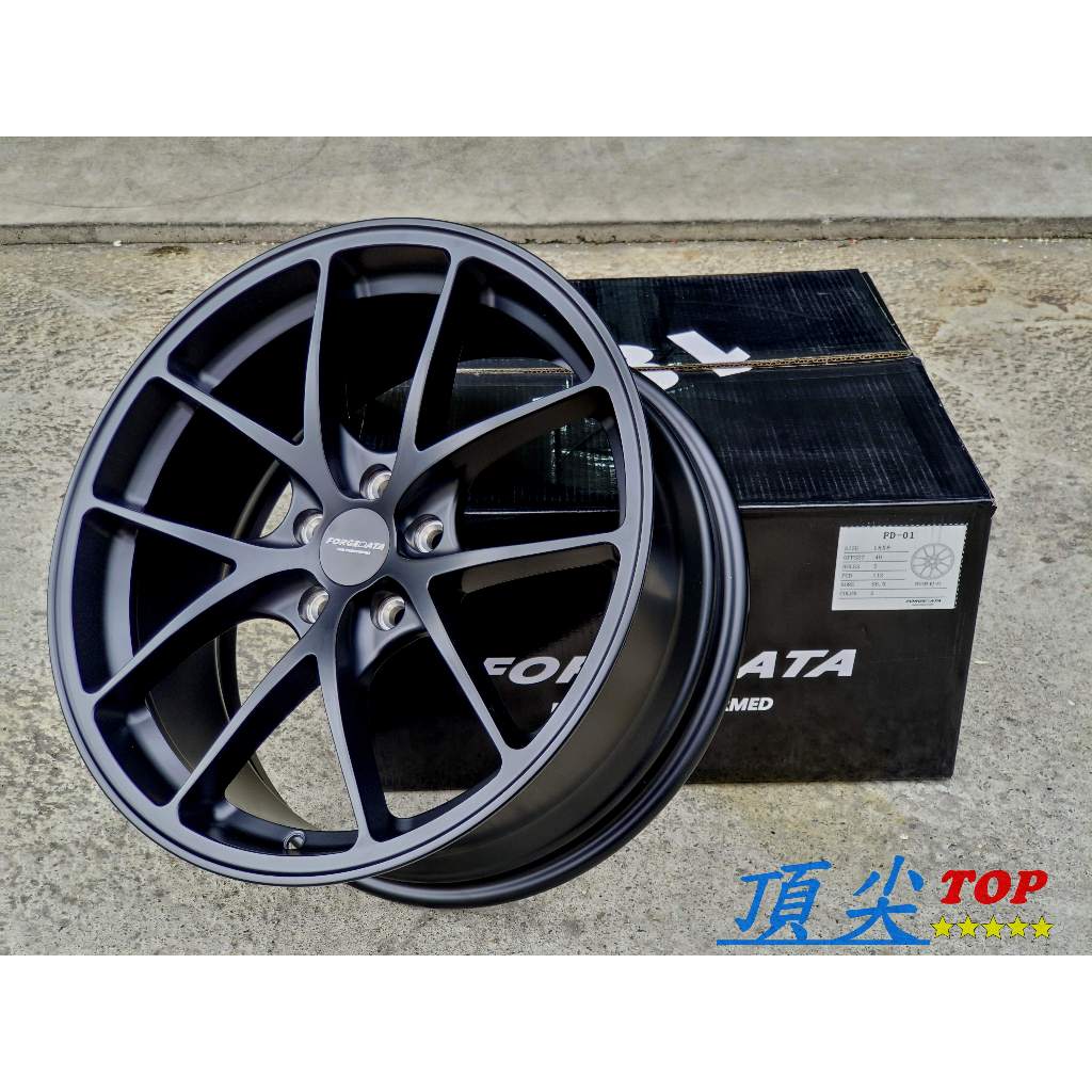 【頂尖】全新 18吋鍛造鋁圈 DATA鋁圈 FD-01 5X114.3 ET40/5X112/5X108 ET38平光黑 | 蝦皮購物