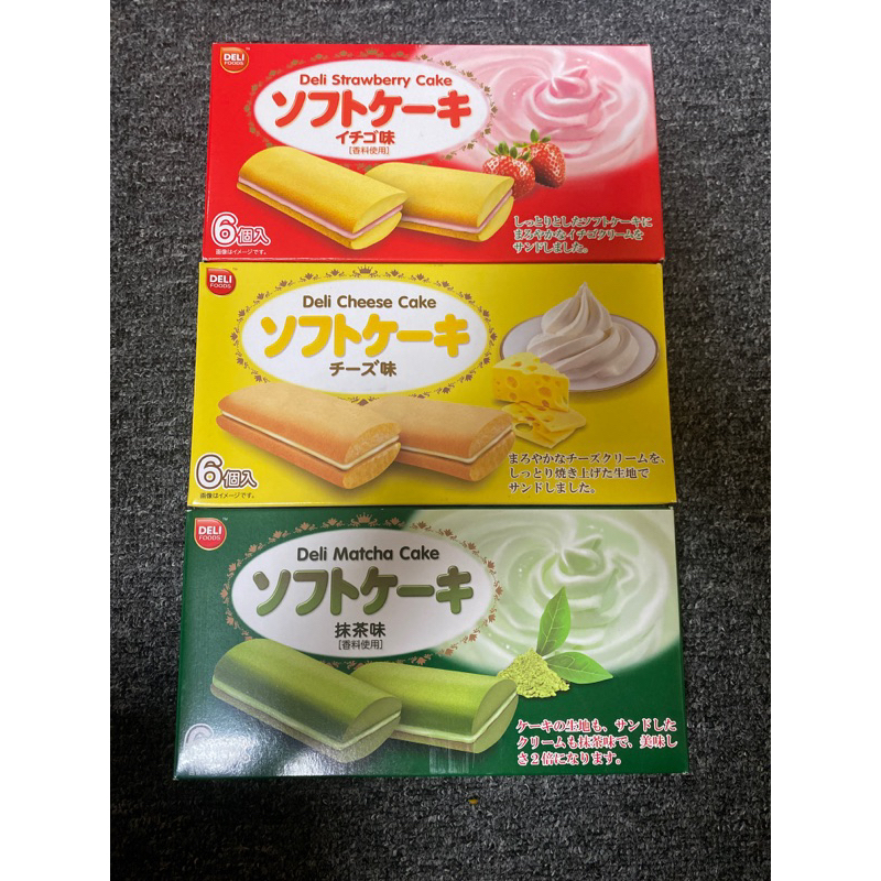 DELI 夾心蛋糕 草莓 抺茶 起司 風味 蛋糕 108g 效期 2025.12.20 | 蝦皮購物