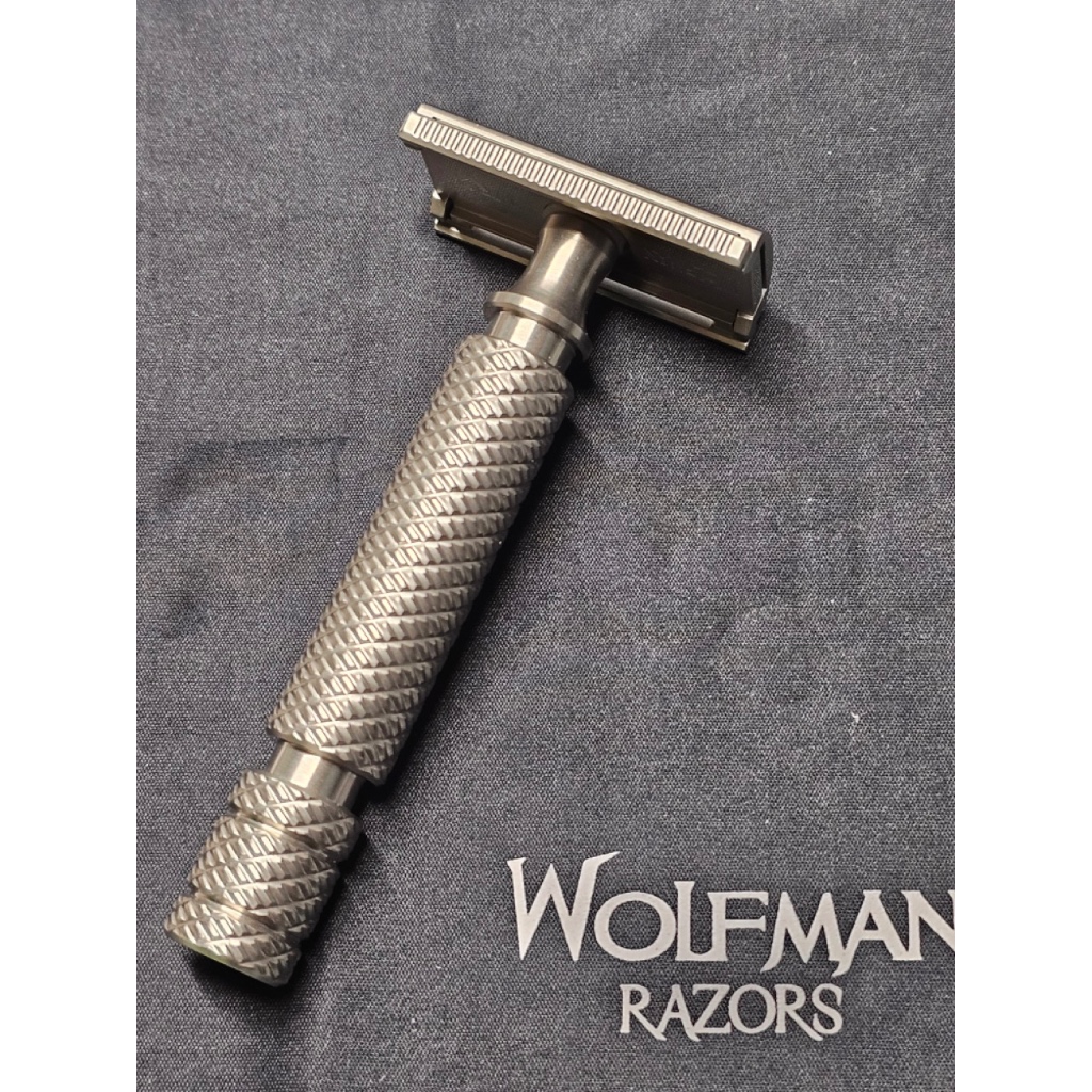 Wolfman WR2 SS 316L DE Safety Razor 狼人 刮鬍刀 不銹鋼 | 蝦皮購物