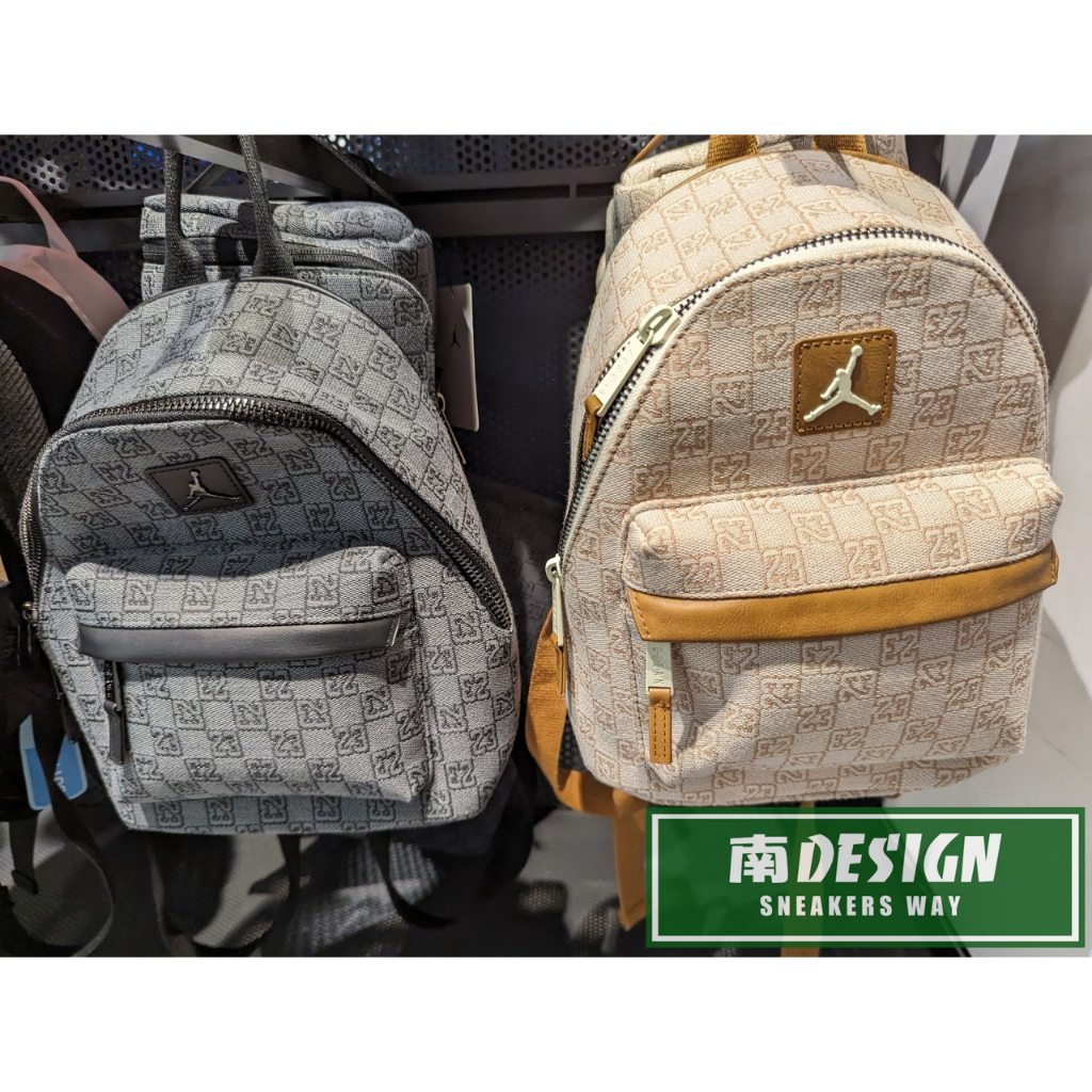 南🔥2024 2月 NIKE Jordan Monogram 迷你後背包 飛人 奶茶FJ9679-113 黑灰070 | 蝦皮購物