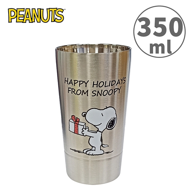 史努比 雙層不鏽鋼杯 350ml 日本製 保冷杯 保溫杯 不鏽鋼杯 Snoopy PEANUTS YAMAKA陶瓷 | 蝦皮購物