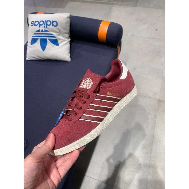 ADIDAS GAZELLE 西班牙 酒紅 麂皮 復古 休閒鞋 男女 ID3724 | 蝦皮購物