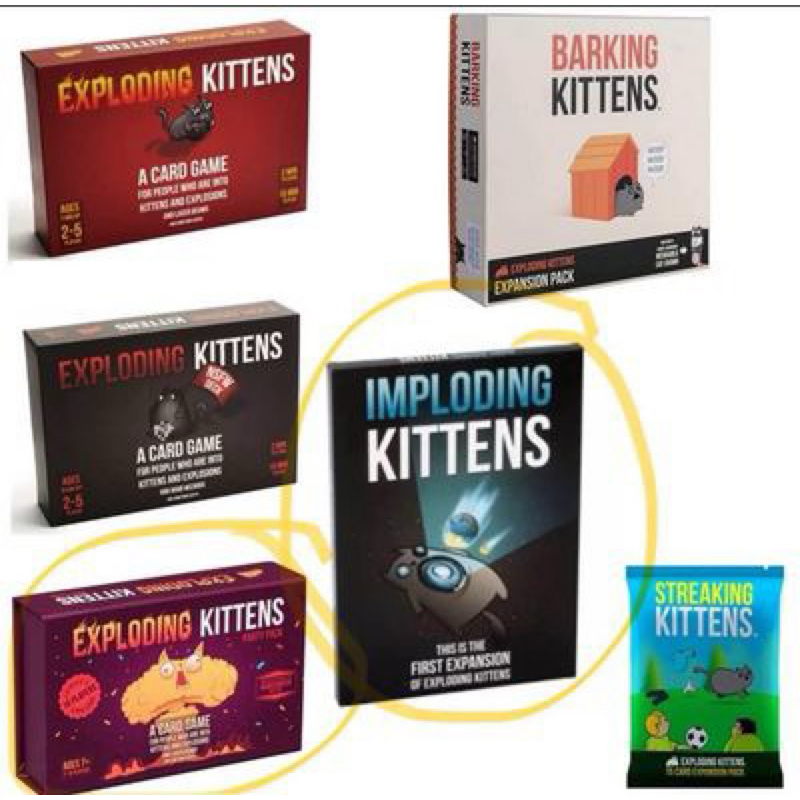 爆炸貓 炸彈貓 桌遊 轟趴聚會 汪汪貓 英文Exploding kittens爆炸貓咪barking kittens拓展 | 蝦皮購物