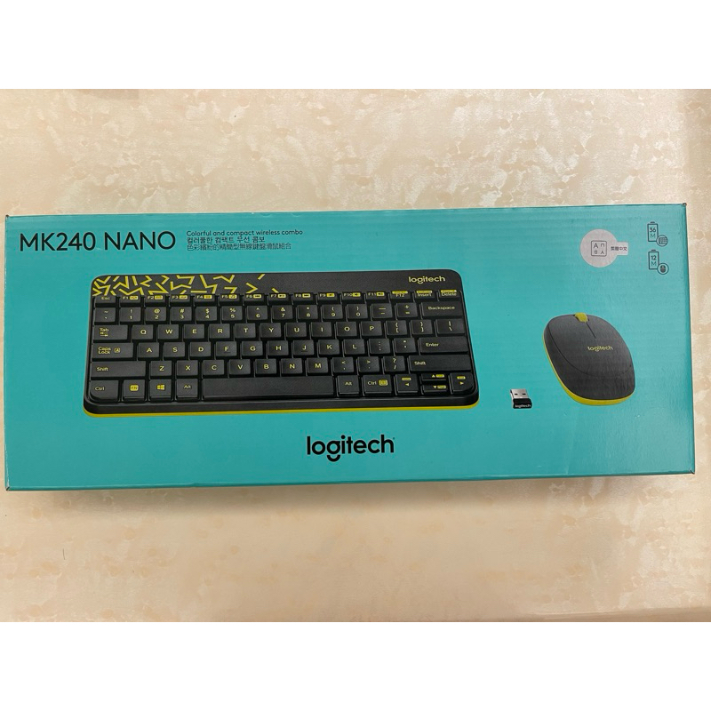羅技 Logitech MK240 NANO 中文版 無線鍵盤滑鼠組 | 蝦皮購物