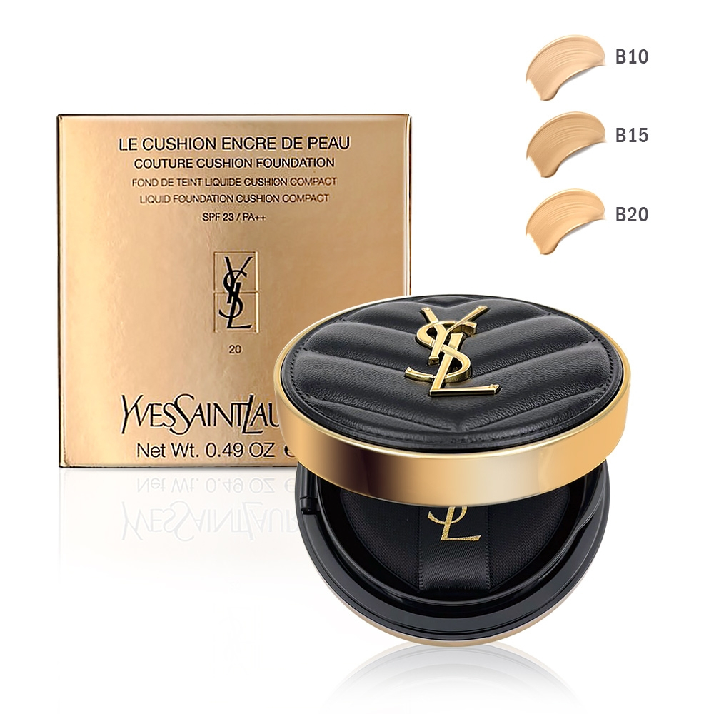 現貨 YSL 聖羅蘭 恆久完美霧光氣墊粉餅14g(黑皮革氣墊) 色號B10 專櫃貨 SPF23 PA++ | 蝦皮購物