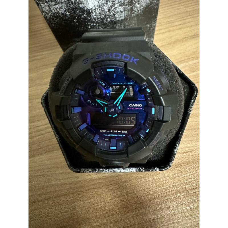 二手-CASIO 卡西歐 G-SHOCK 虛擬實境概念雙顯手錶(GA-700VB-1A) | 蝦皮購物