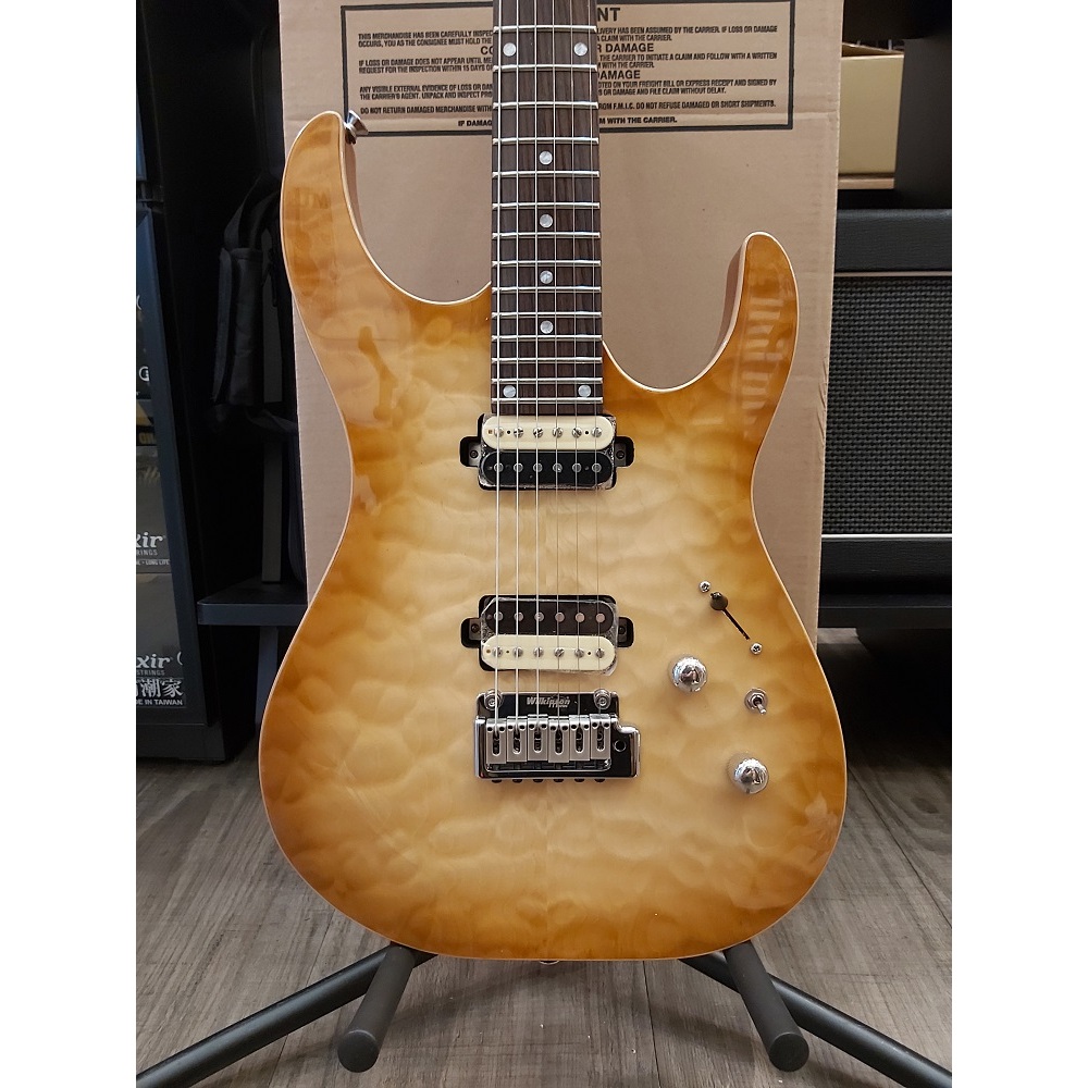 『送厚琴袋』Auriga AM-540 BIB 電吉他 烤楓木 AZ2407 雙雙 切單 全能琴款 蜂蜜漸層 | 蝦皮購物