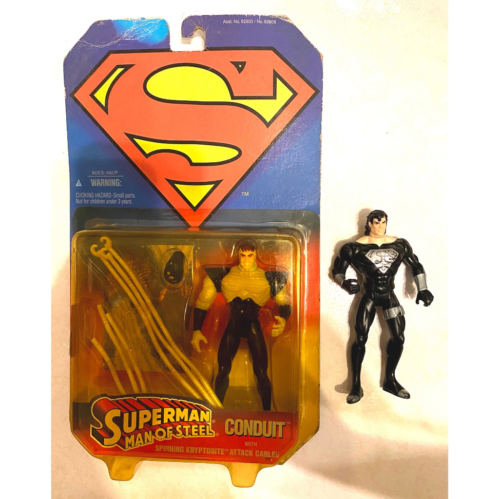 Kenner 1996 Superman 超人 鋼鐵英雄 反派中子 Conduit 5吋動作人偶 *送黑衣長髮超人乙隻 | 蝦皮購物