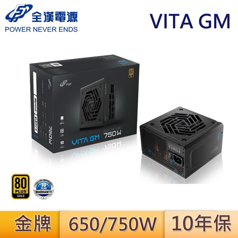 FSP 全漢 VITA GM 金牌 12V-2x6 全模組 650W 750W ATX3.1 電源供應器 | 蝦皮購物