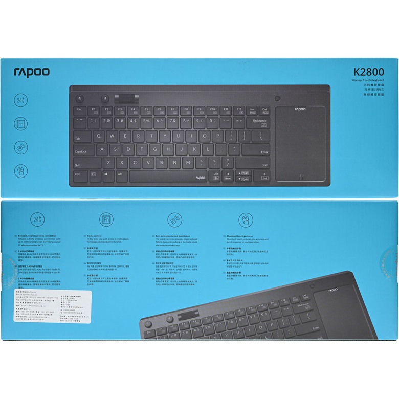 RAPOO K2800 原廠盒裝全新未拆雷柏無線觸控鍵盤 | 蝦皮購物